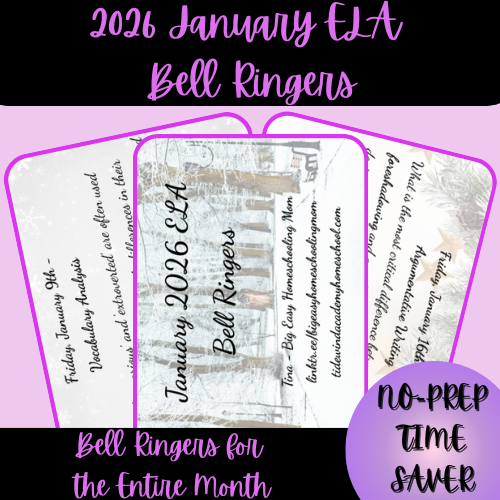 2026 January ELA Bell Ringers